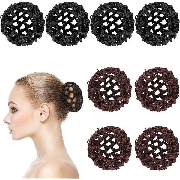 Stretchable Bun Net Multi Pack Hair Bun Cover Hair Net For Girls Women ...