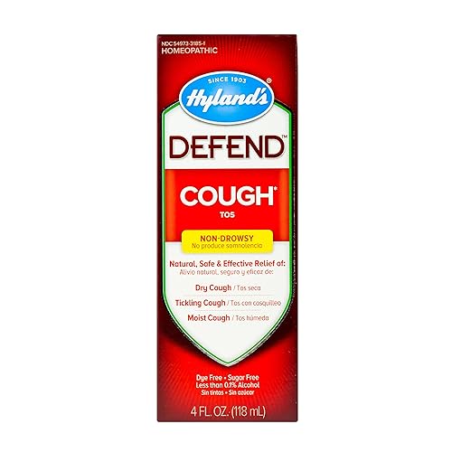 Hyland's Defend, Dry Cough Medicine, Mucus and Sore Throat Relief, Non ...