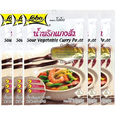 Buy Lobo Sour Vegetable Curry Paste Thai Herbal Food 50 G 1.76 Oz X 5 ...