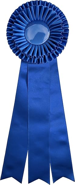 Amazon.com: Giant Premium Blue Ribbon Award Rosette - for Prize, Party ...