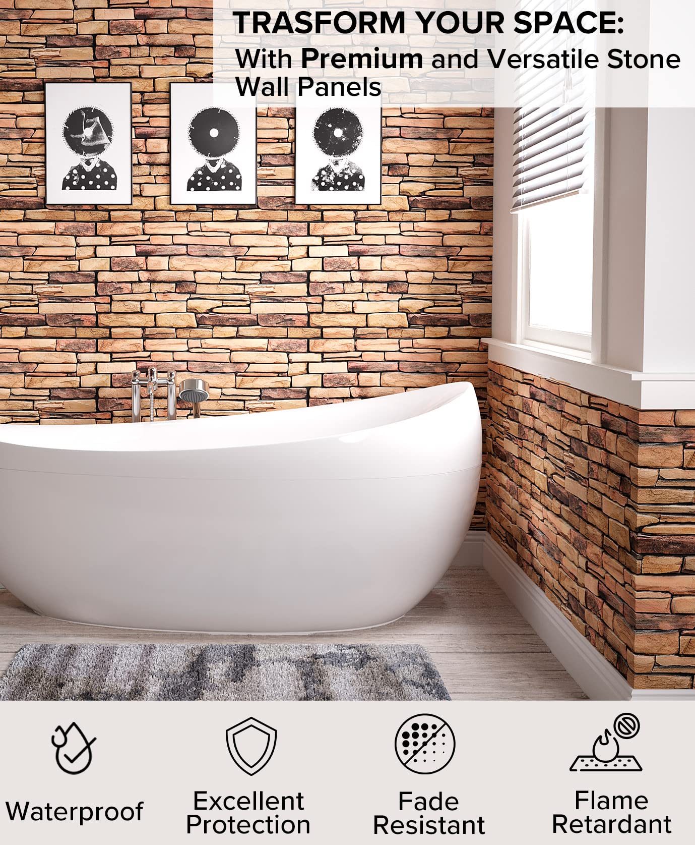 Mua SMART PROFILE - 3D Wall Panels for Interior Wall Decor in 'Natural ...