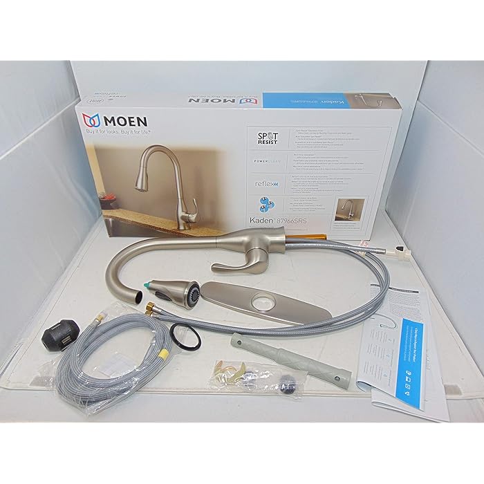 Buy MOEN 87966SRS Kaden Single-handle Pull-down Sprayer Kitchen Faucet ...