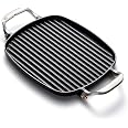 Amazon.com: Outset Cast Iron Grill Pan With Ridges 8.5” x 14.25” x 1.5 ...