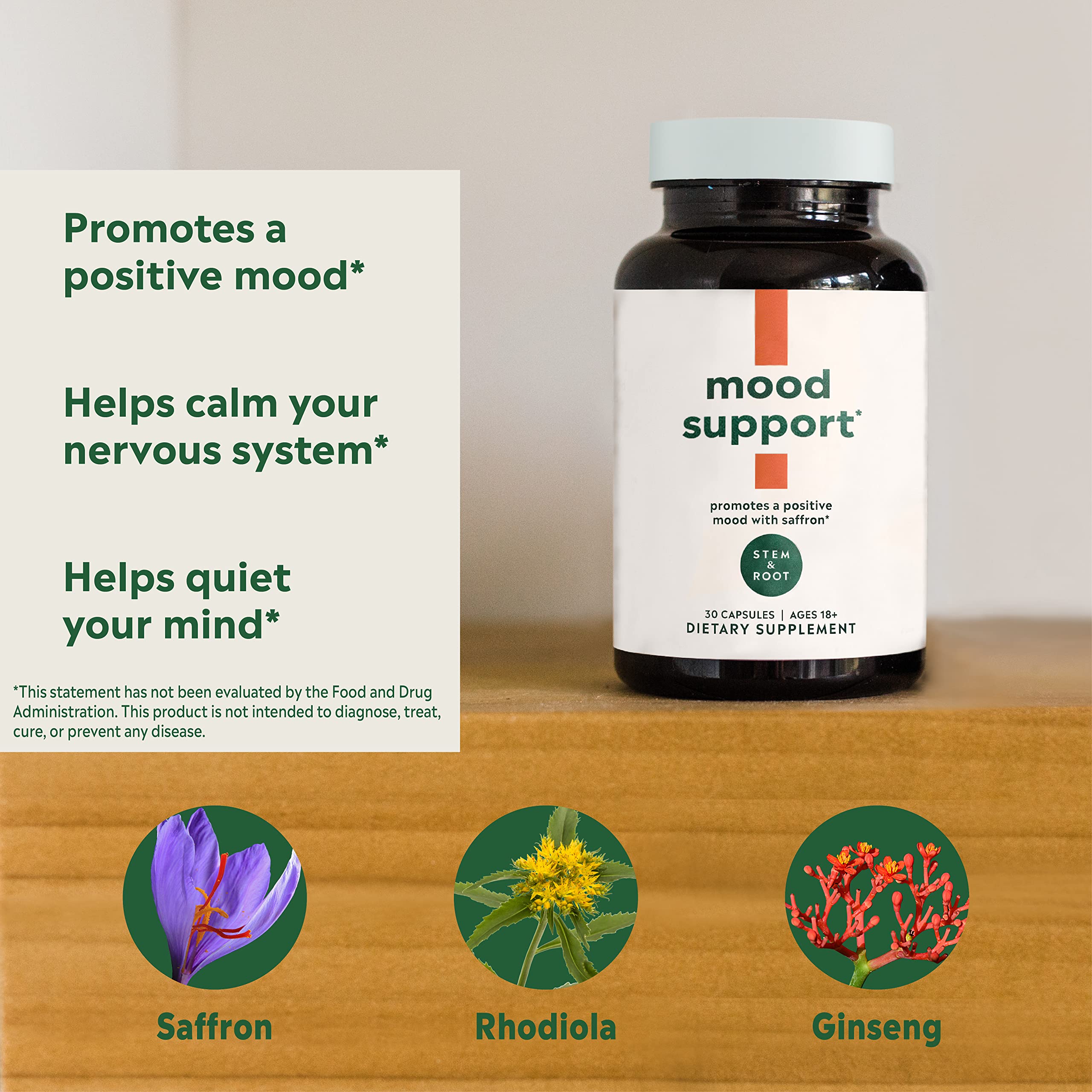 Mua Stem & Root Mood Support Supplement with Saffron | Promotes a ...