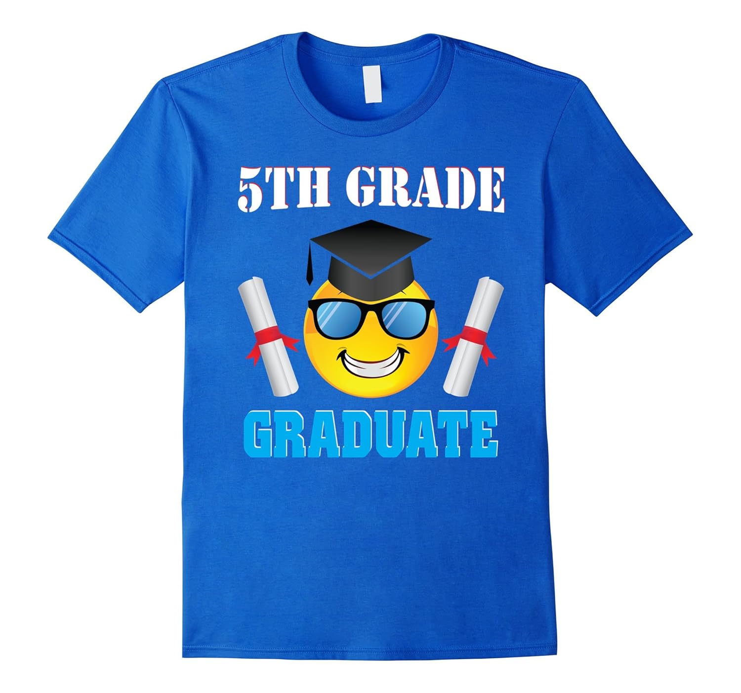 5TH Grade Graduate With Cute Emoji Graduation T-Shirt Gift-4LVS ...