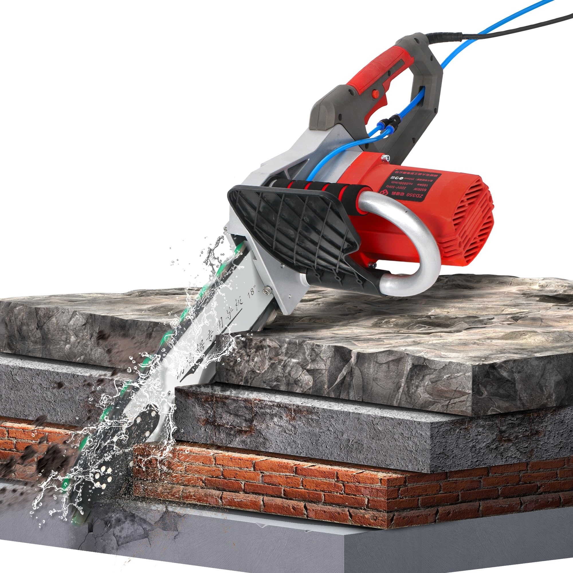 Concrete Saw, Concrete Cutter Saw, 18.89 IN Wall Chaser Cutting Machine ...