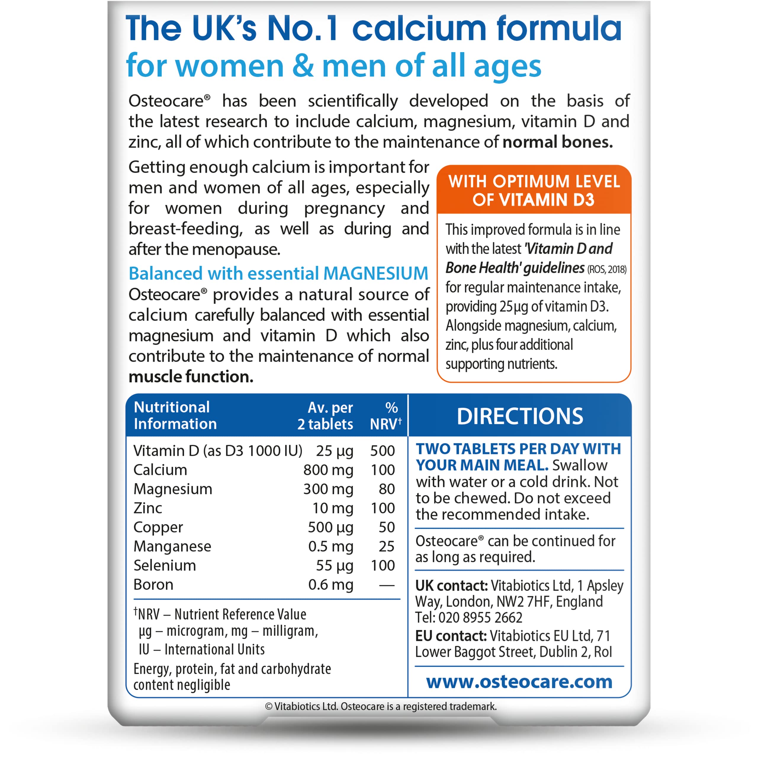Mua Osteocare Original by Vitabiotics. Bone Health formula with Calcium ...