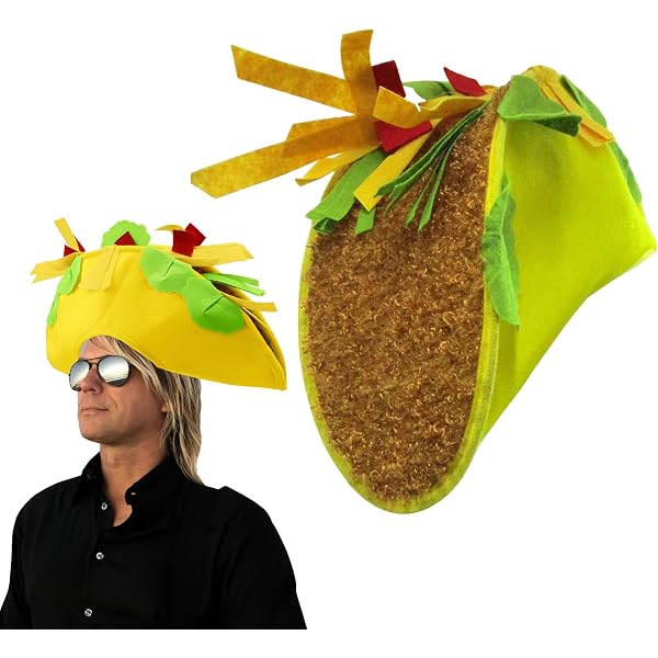 Mexican Party Hats HiyyFloy Taco Hat, Sombrero Food Costumes Party Hat ...