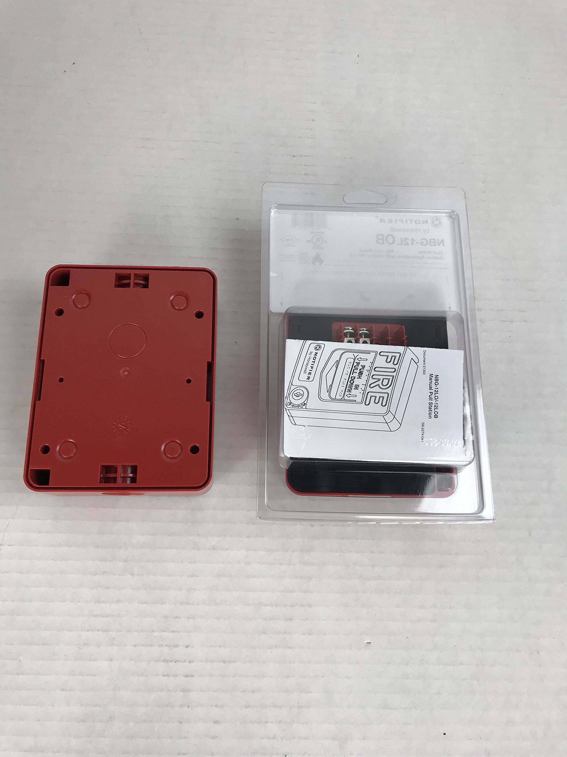 Notifier NBG-12LOB Dual-Action Pull Station Includes SB-I/O Backbox on ...