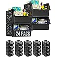 Amazon.com - Skywin TidyFriend Plastic Stackable Storage Bins for Pantry, 24 Pack Stackable Bins ...