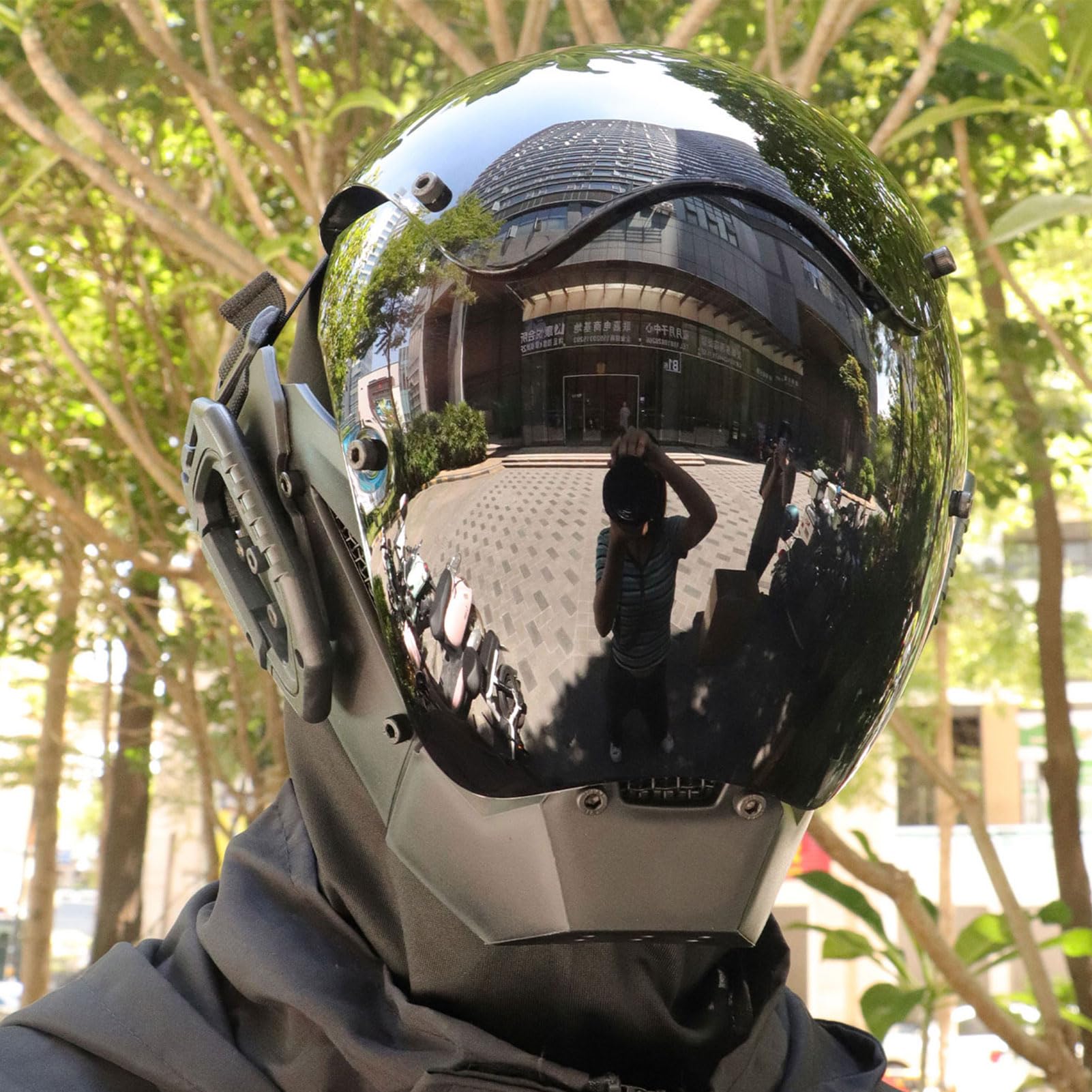 Mua Punk Helmet Mask for Men Halloween Cosplay Masks Gothic Futuristic ...