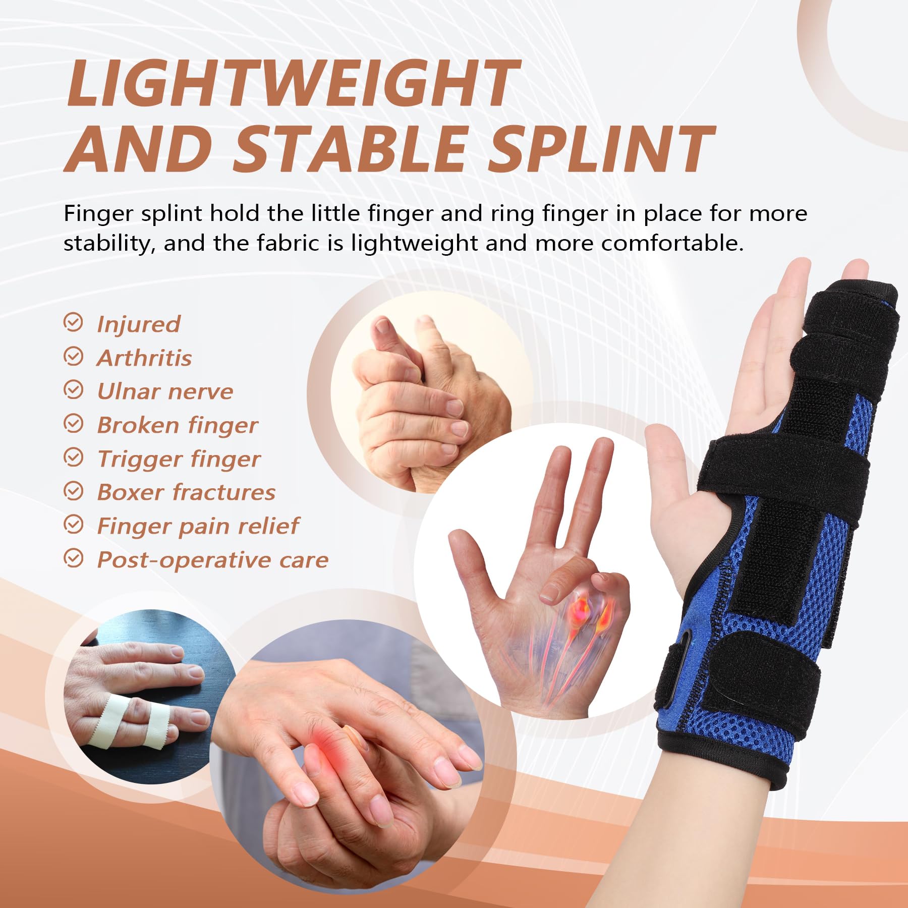 Mua Scurnhau Pinky Finger Splint, Metacarpal Splint for Boxer's ...