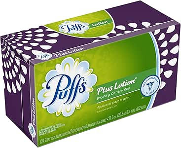 Amazon.com: Puffs Plus Lotion Facial Tissues;124 Tissues Per Box (Pack ...