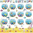 Amazon.com: 68PCS Happy Birthday Paper Bulletin Board Set Under The Sea ...