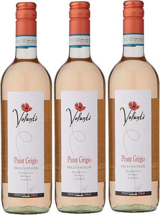Volunte Pinot Grigio Rose Rose Wine 75cl (Case of 6): Amazon.co.uk: Grocery