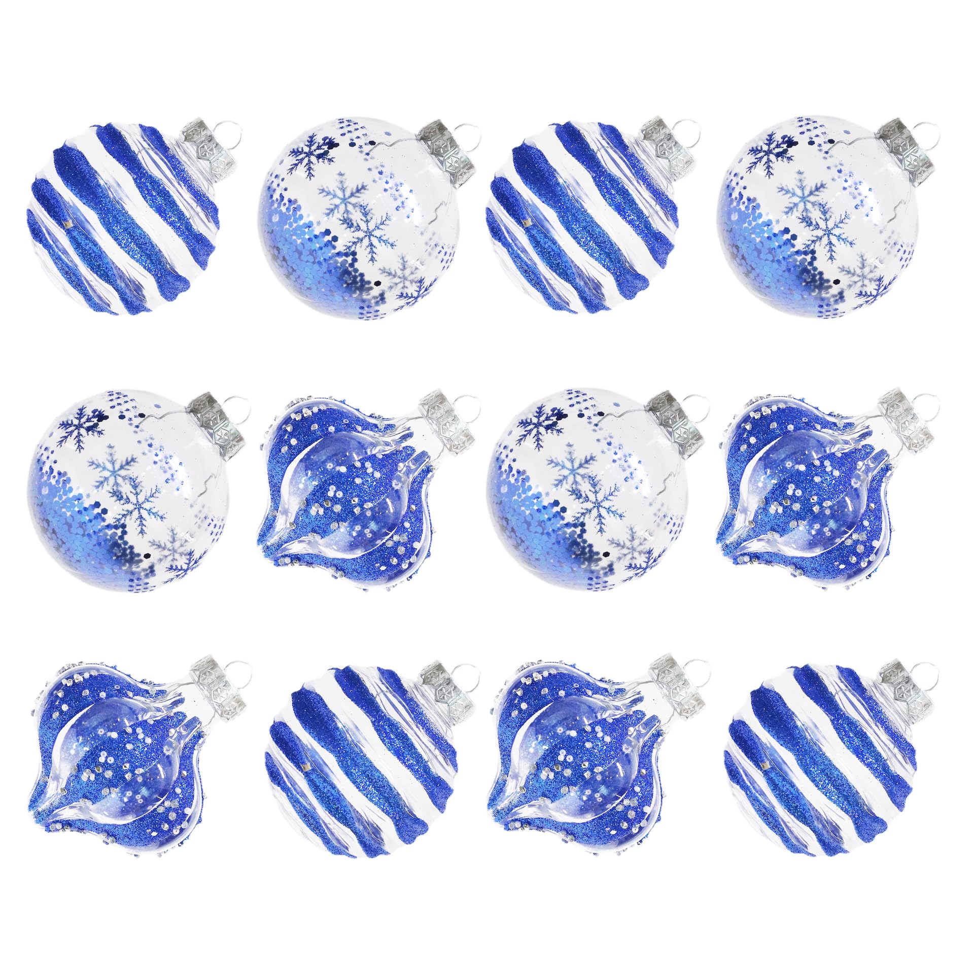 Christmas Ball Ornaments Set 12 pcs 80mm/3.15in Shatterproof Clear ...
