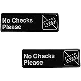 Amazon.com : No Personal Checks Accepted 10"x14" Heavy Duty Plastic ...