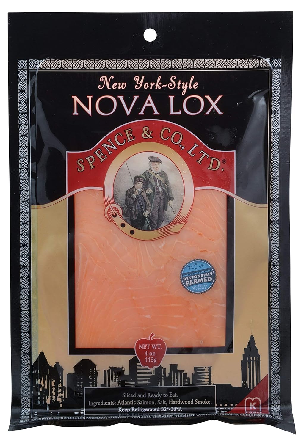 Spence & Co., New York-Style Nova Lox, 4 oz (Frozen): Amazon.com ...