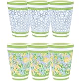 Amazon.com | Lilly Pulitzer 14 Ounce Reusable Plastic Pool Cups, Set of ...