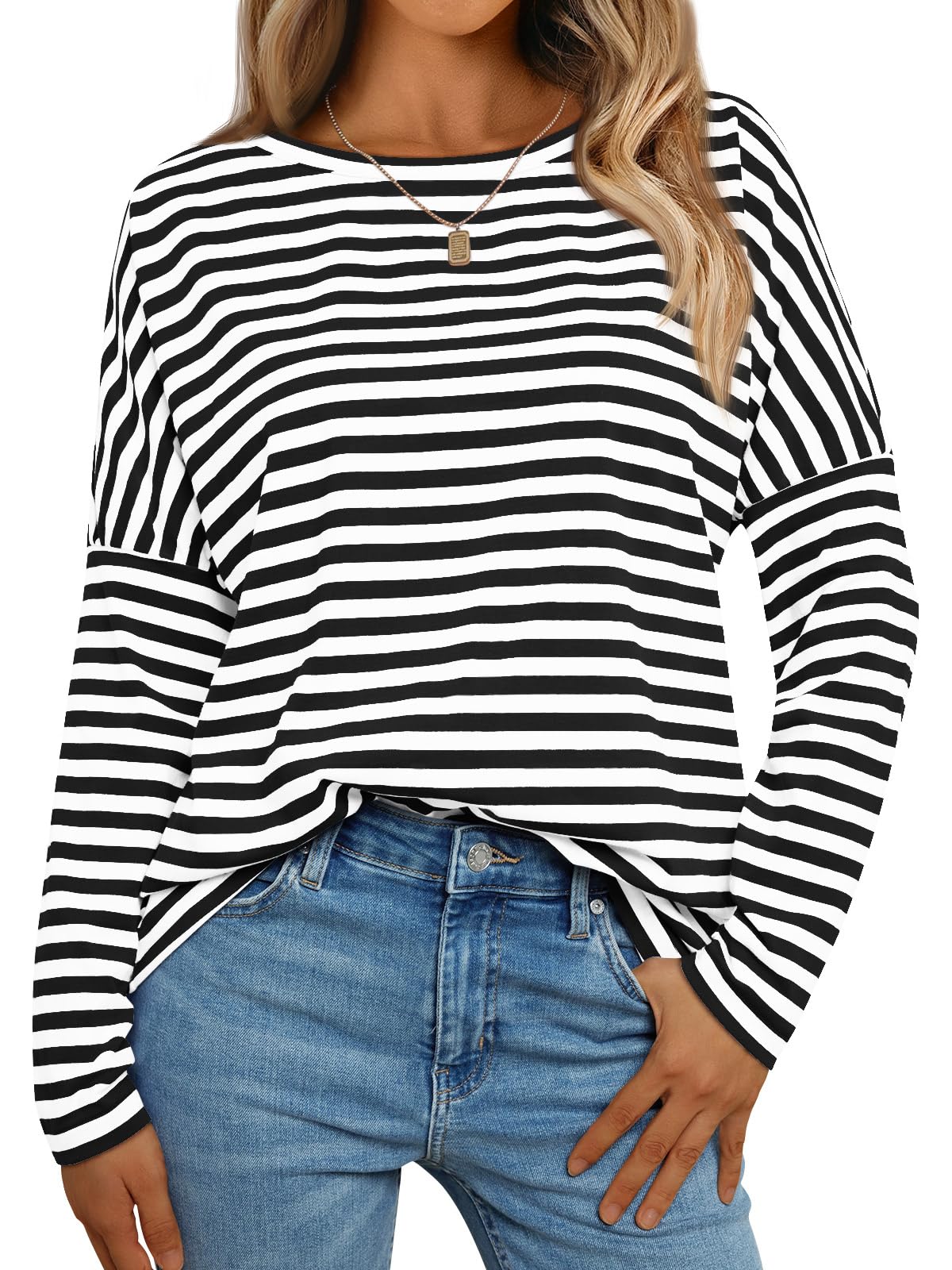 AUTOMET Women Fall Long Sleeve t Shirts Oversized Outfit Clothes Tops ...