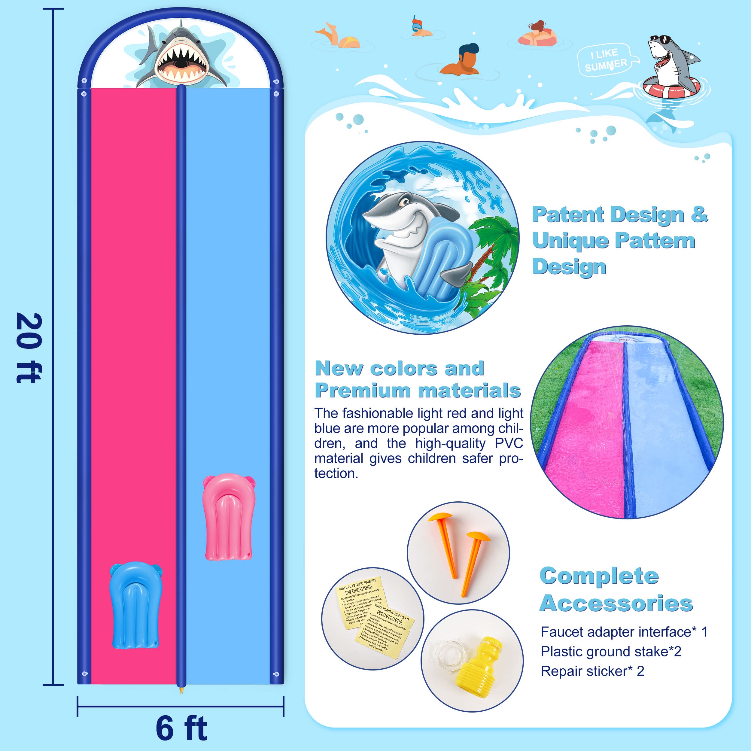 Mua AnanBros Slip Slide Heavy Duty Inflatable Lawn Water Slide with 2 ...