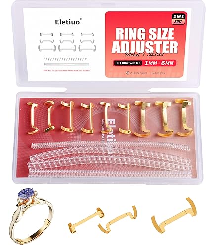 Ring Spacer 12-Piece Invisible Ring Size Adjuster Set - Plastic Clips ...