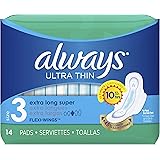Amazon.com: Always Size 3 Extra Long Super Absorbency with Wings Ultra ...