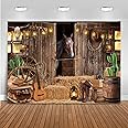 Amazon.com : Mocsicka Western Cowboy Backdrop - Wild West Rodeo Barn ...