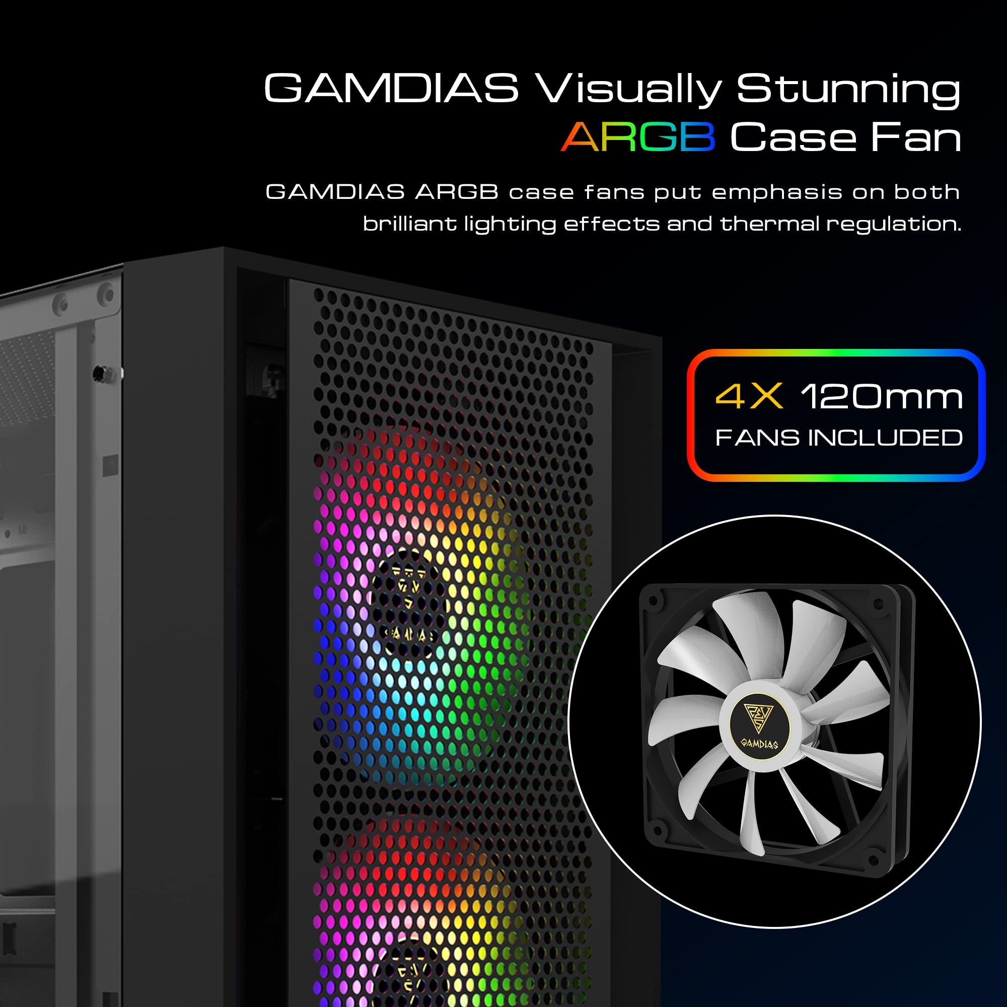 Mua GAMDIAS ZEUS ATX Mid Tower Gaming Computer PC Case with Side ...