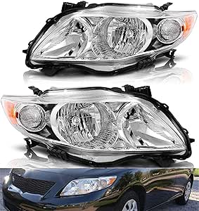 Amazon.com: munirater Silver Headlight Headlamp Assembly Driver and ...