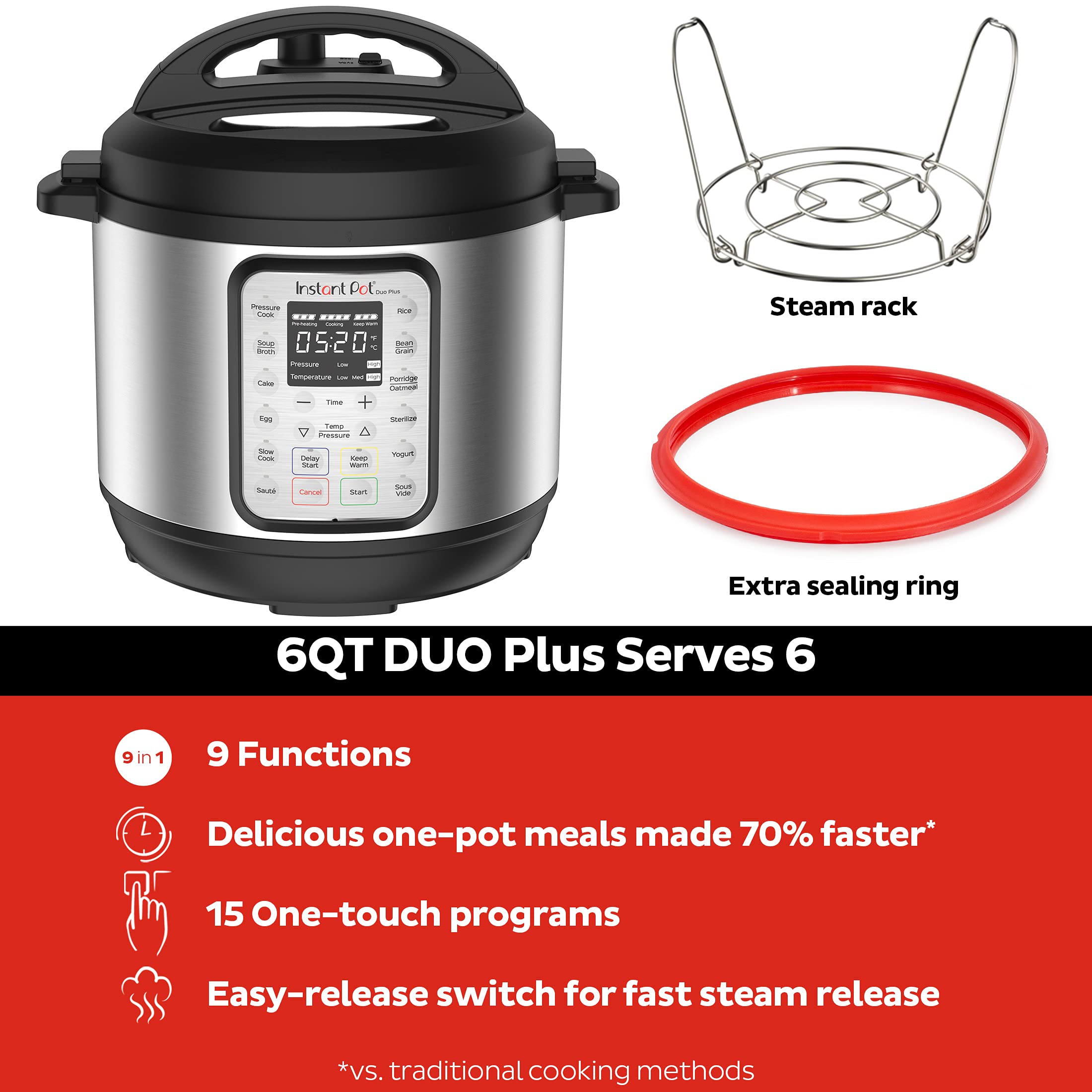 Mua Instant Pot Duo Plus 9-in-1 Electric Pressure Cooker, Slow Cooker ...
