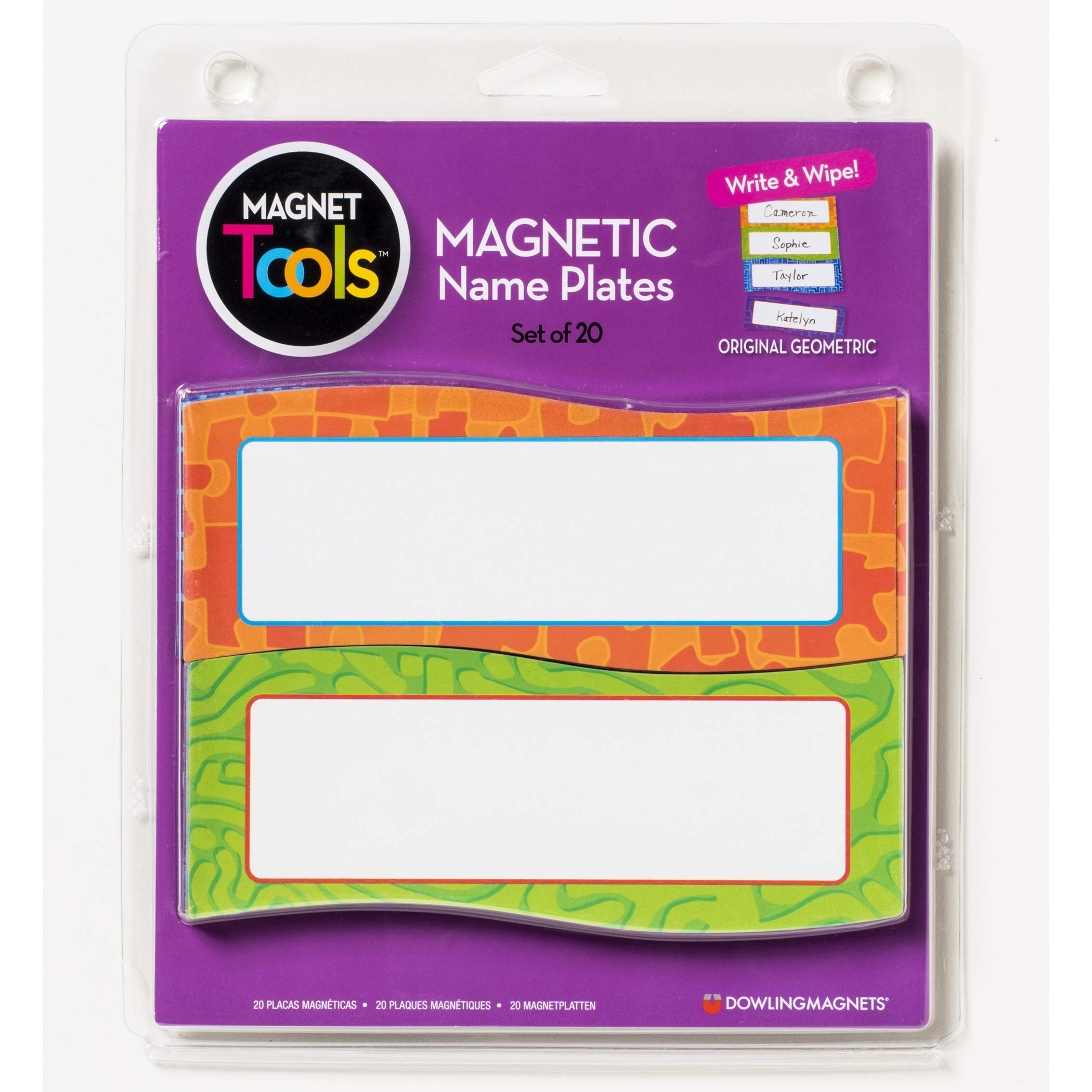 Mua Dowling Magnets Magnetic Name Plates, Original Geometric, Set of 20 ...
