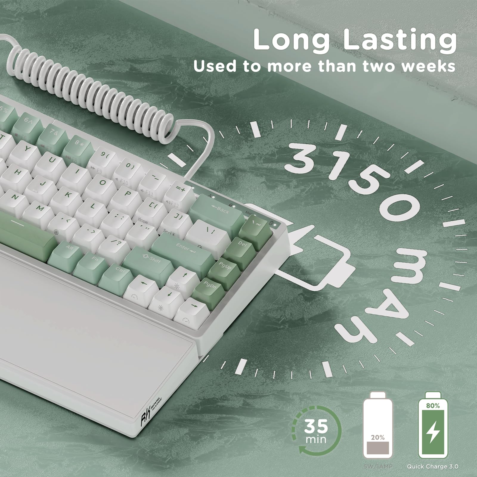 Mua RK ROYAL KLUDGE RKS70 Split Mechanical Keyboard, Wireless Bluetooth ...