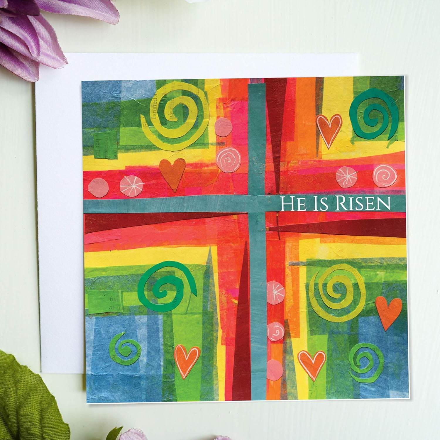 Religious Easter Cards – He is Risen Cross, Pack of 5, with Bible Verse ...