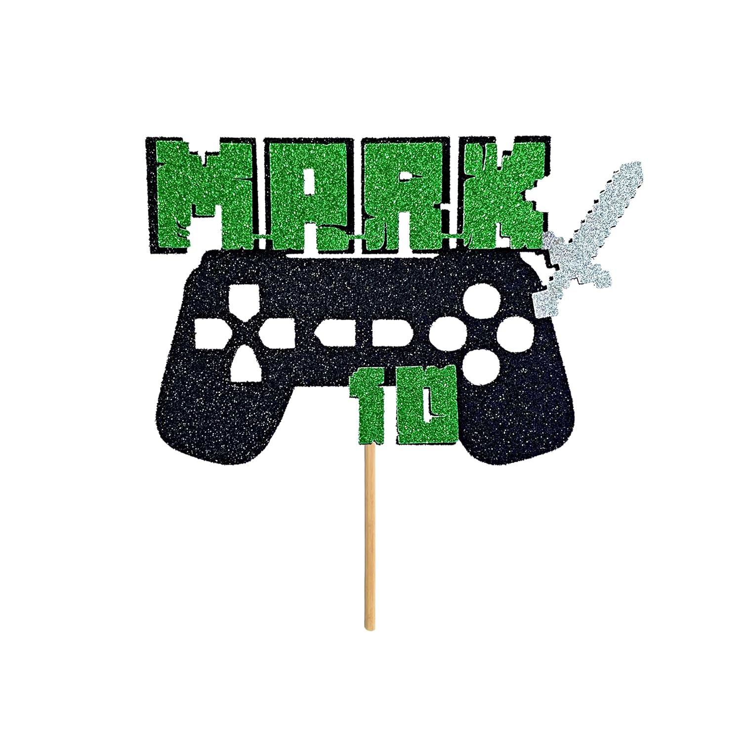 Birthday Computer Game Cake Topper Party Decoration MIne Style ...