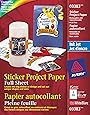 Avery Sticker Paper, Matte White, 8.5 x 11 Inches, Inkjet Printers, 15 ...