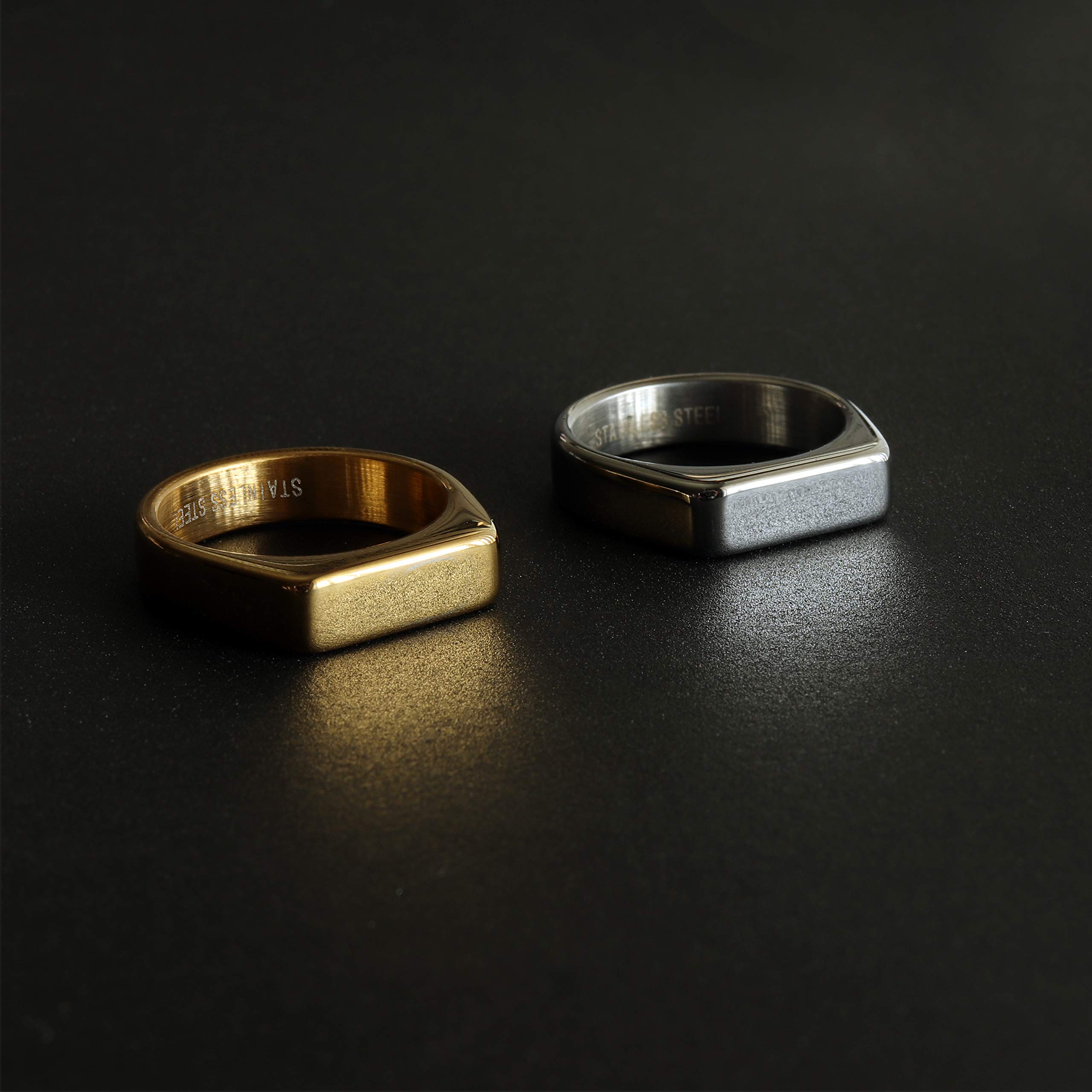 Rectangular Bar Signet Ring, Men's Pinky Ring, Women's Signet Ring, Men's Signet Ring, Pinky ...