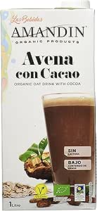 Amandin 400085 - Bebida de Avena con Cacao - Paquete de 6 x 1000 ml ...
