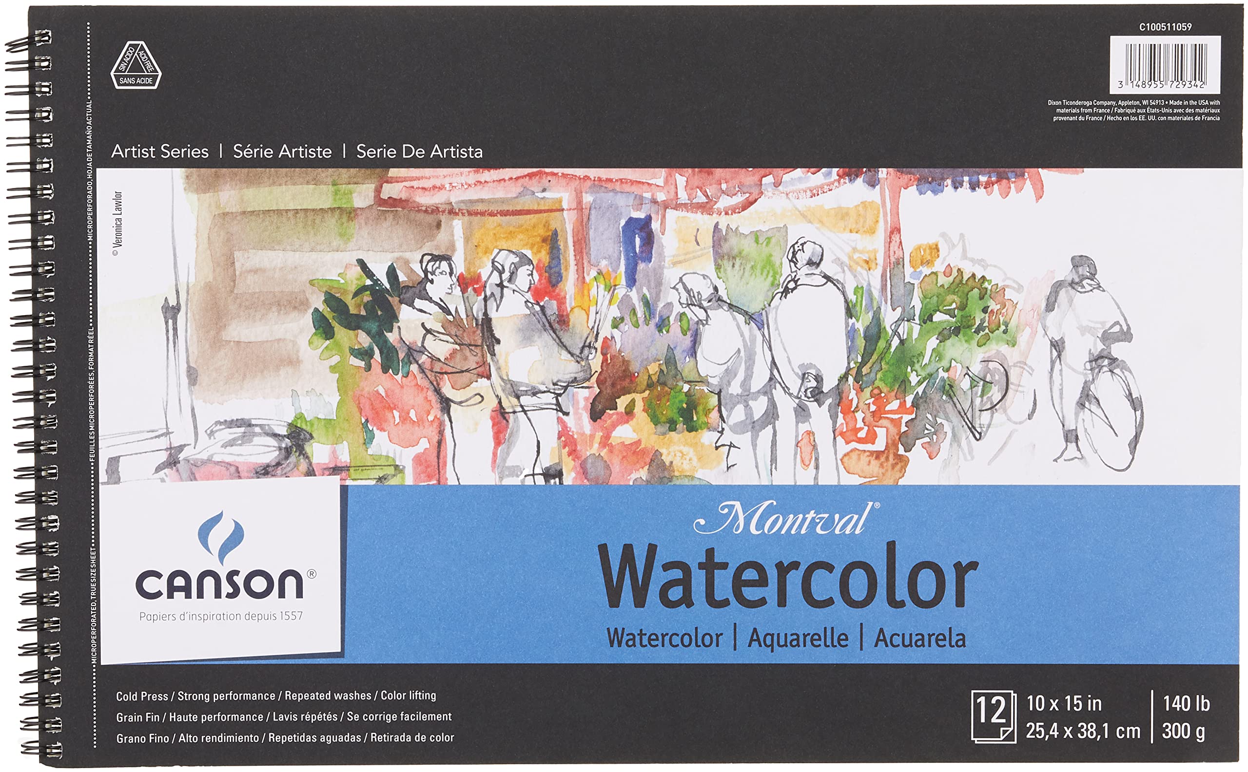 Mua Canson Artist Series Montval Watercolor Paper, Wirebound Pad, 10x15 ...