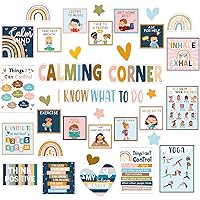 Amazon.com : Blue Boho Calming Corner Classroom Bulletin Board Set ...