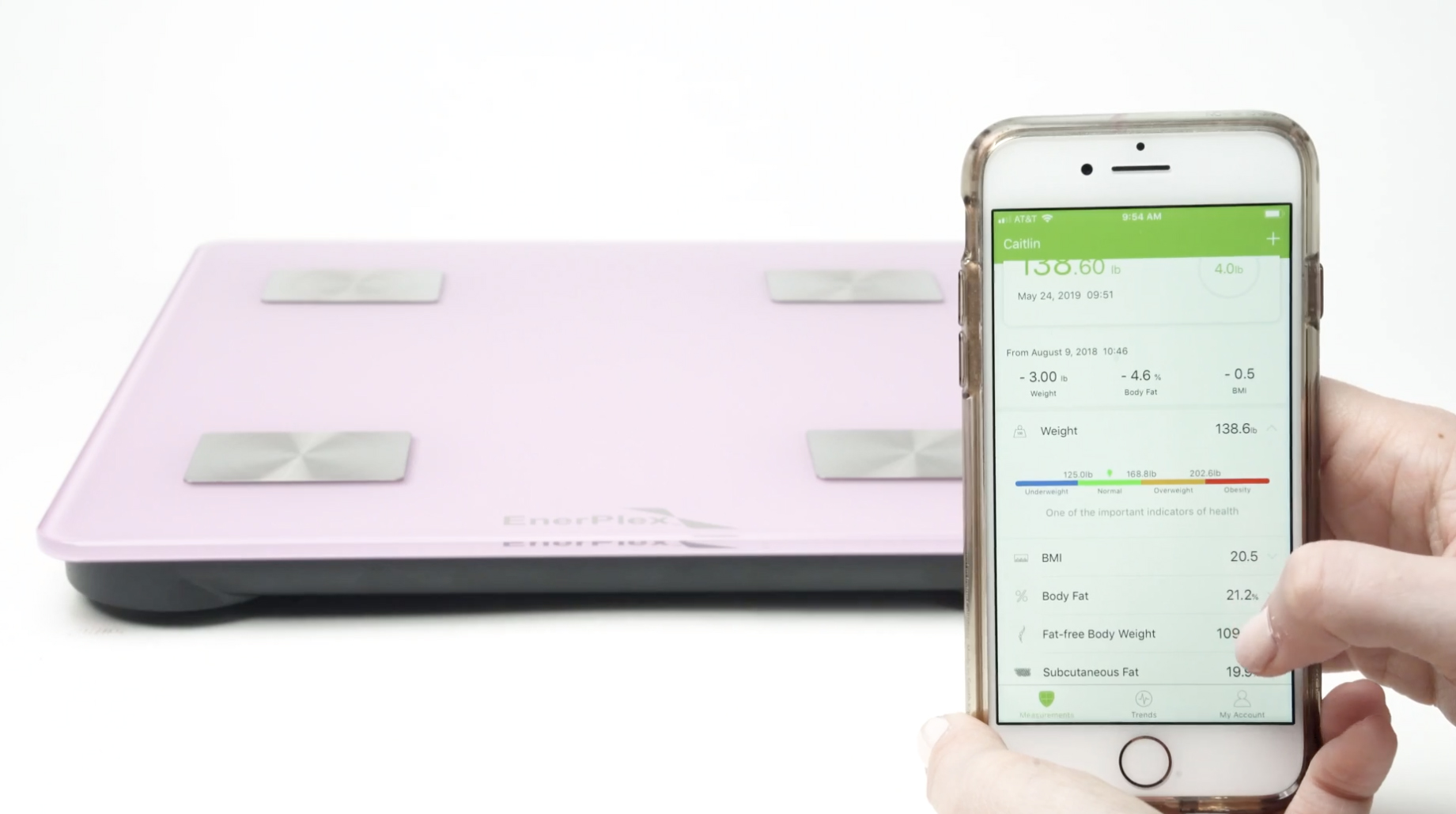 Watch EnerPlex Digital Bathroom Scale Pink on Amazon Live