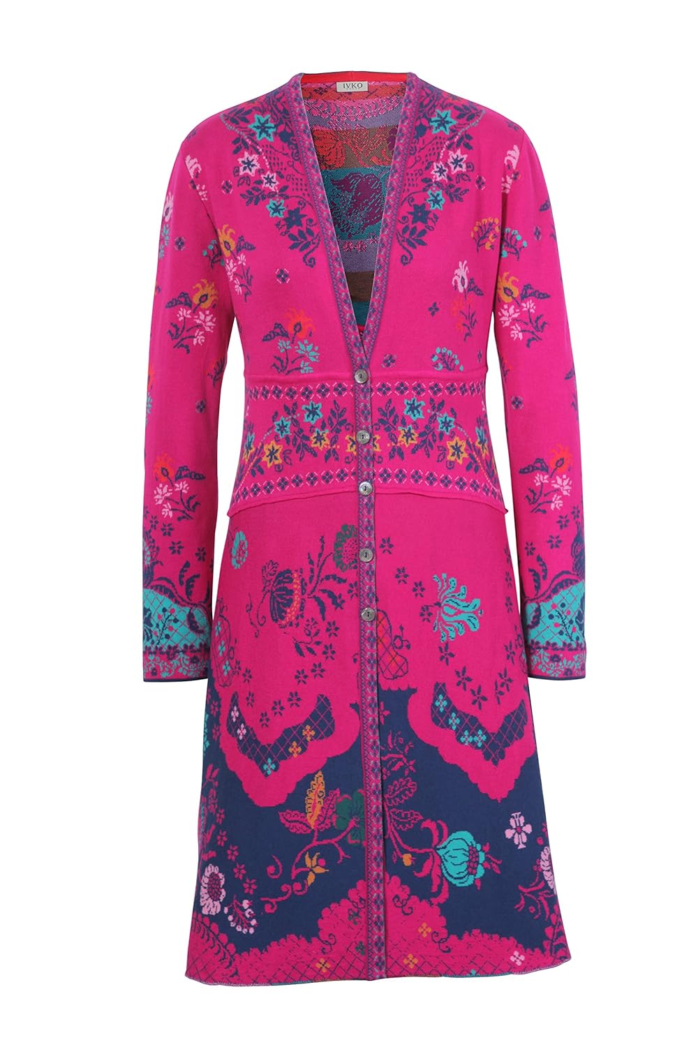 Amazon.com: IVKO Long Jacket Floral Pattern 81506 (Pink) (US 8 - EUR 38 ...
