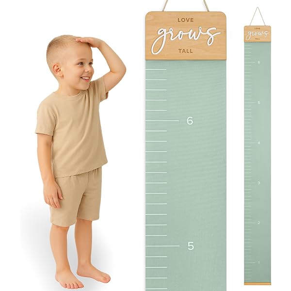 Growth Chart Beinou For Wall Wood Height Chart For Kids Height ...