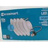 EcoSmart 5/6 in. Daylight Integrated LED Recessed Trim (12-Pack ...
