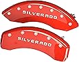 Amazon.com: MGP Caliper Covers 14005SSILRD Caliper Cover (Red Powder Coat Finish, Engraved Front ...