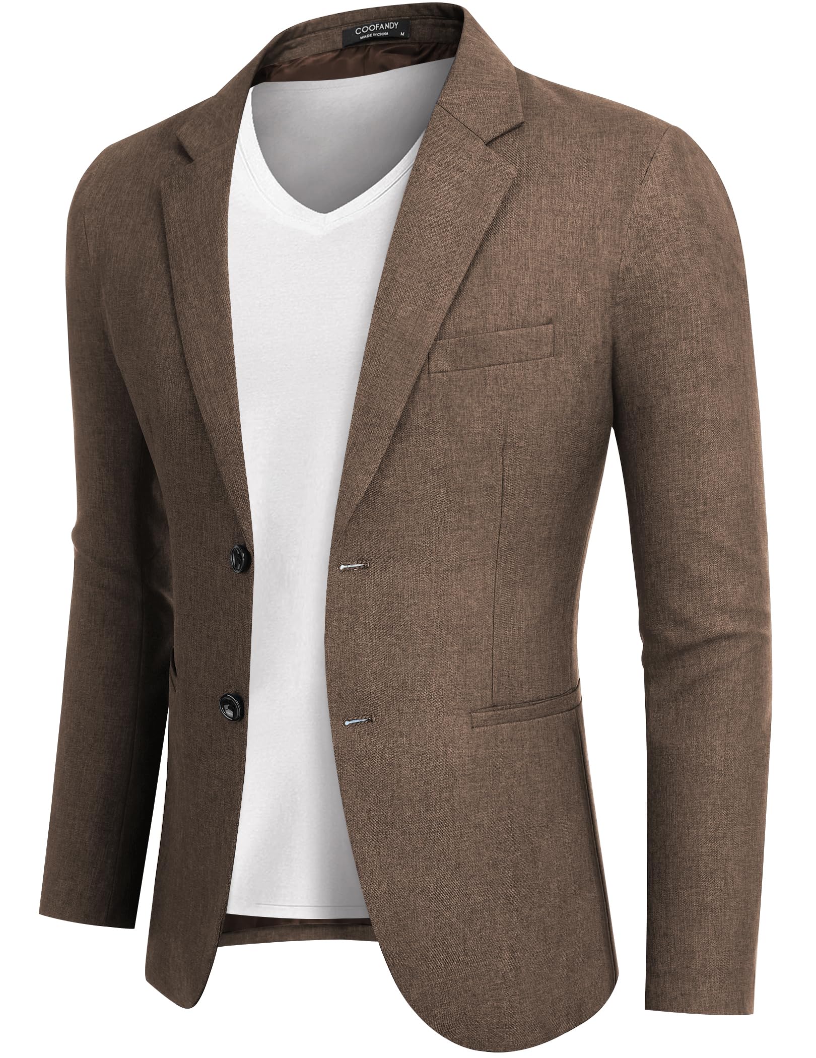 COOFANDY Men Blazer Jacket Two Button Casual Sport Coats Lightweight ...