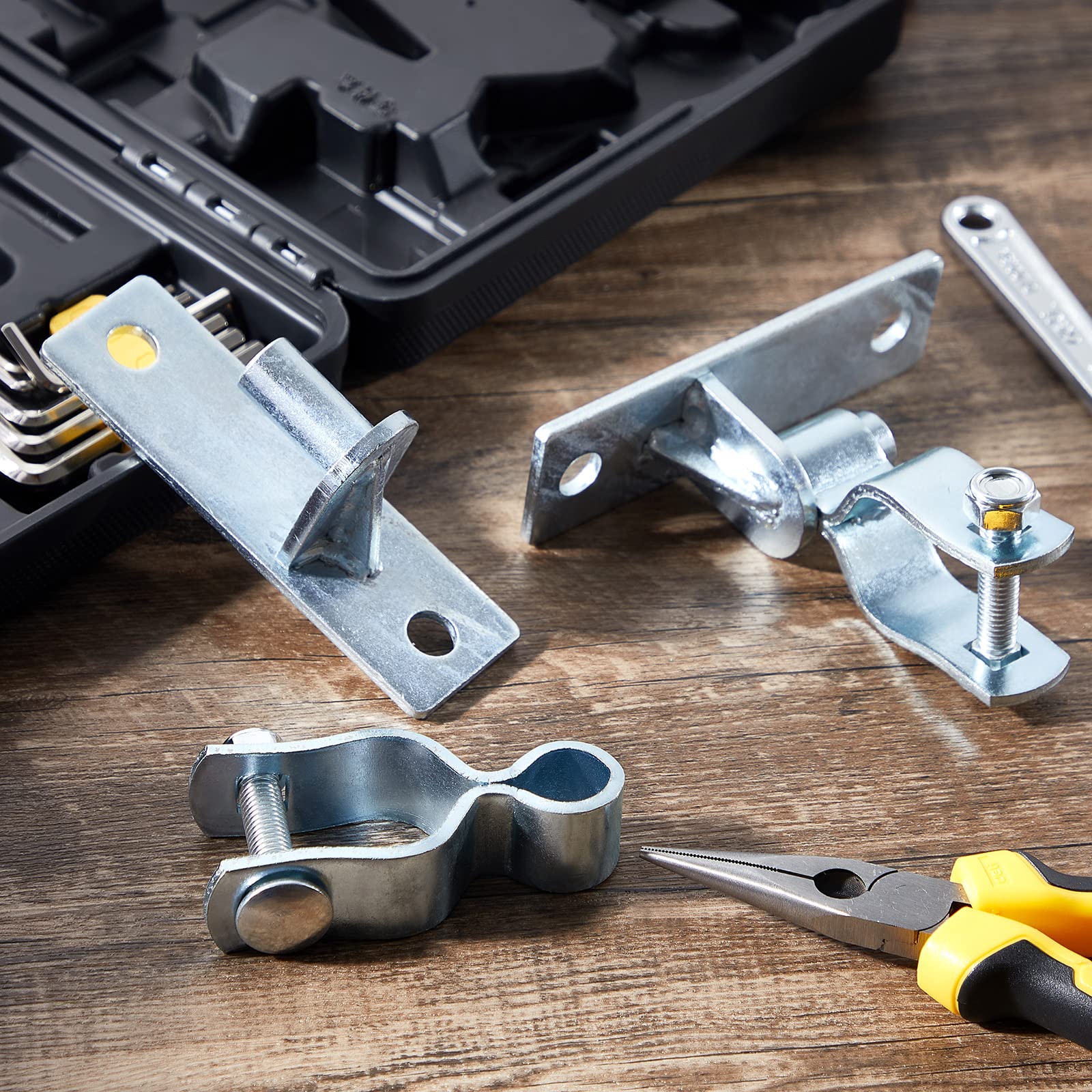 Dunzy 1-3/8 Inch Heavy Duty Wall Mount Gate Hinge Pipe Gate Hinge Chain ...