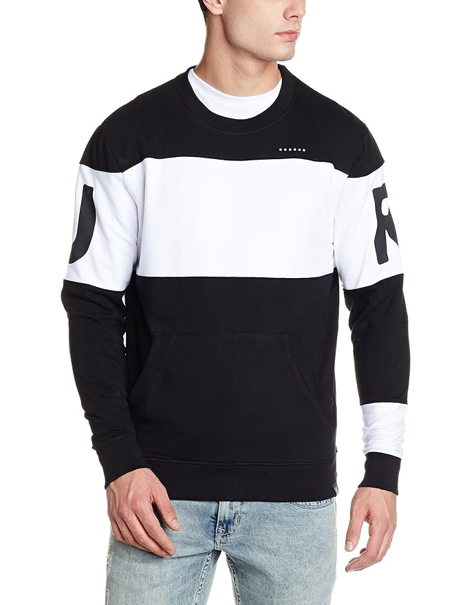 Lee Men's Cotton Sweatshirt (8907649227671_L28919CB0H20XXL_Jsw-Black ...