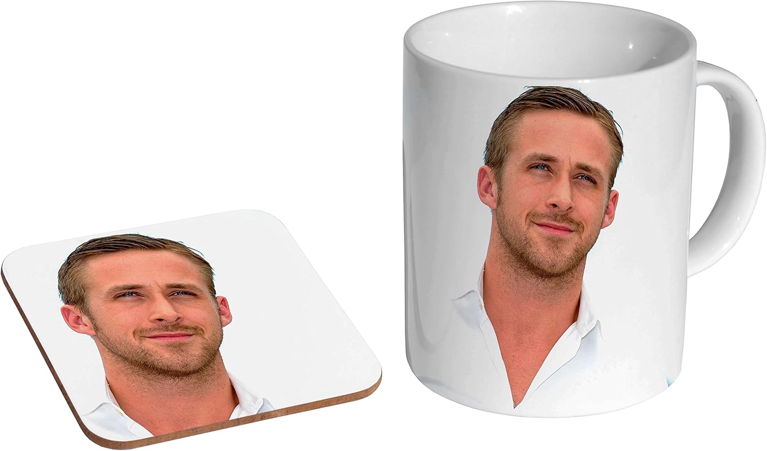 Ryan Gosling Ceramic Coffee MUG + Coaster Gift Set …: Amazon.co.uk ...