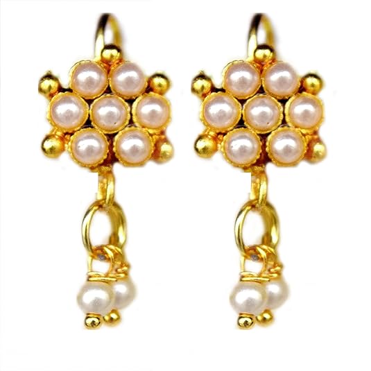 Buy BUGADI EARRING PEARL STUD TOPS ONLINE SHOPPING - HAYAGI at Amazon.in